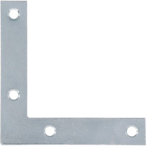 Hardware Essentials Flat Corner Iron Zinc (4" x 3/4")