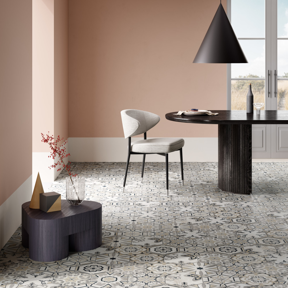 Mazzo Hex Deco Chroma 8-1/2 in. x 9-3/4 in. Porcelain Floor and Wall Tile | Merola Tile