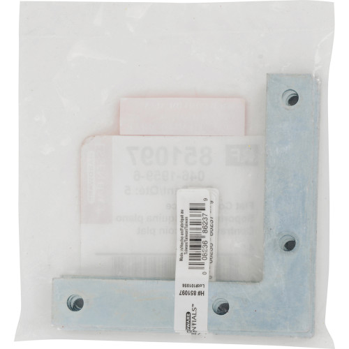 Hardware Essentials Flat Corner Iron Zinc (4" x 3/4")