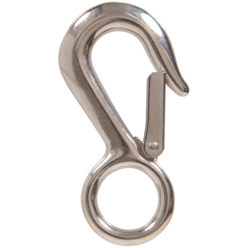 Hardware Essentials Round Fixed Eye Snap Hook Stainless Steel (1-1/8" x 4-1/2")