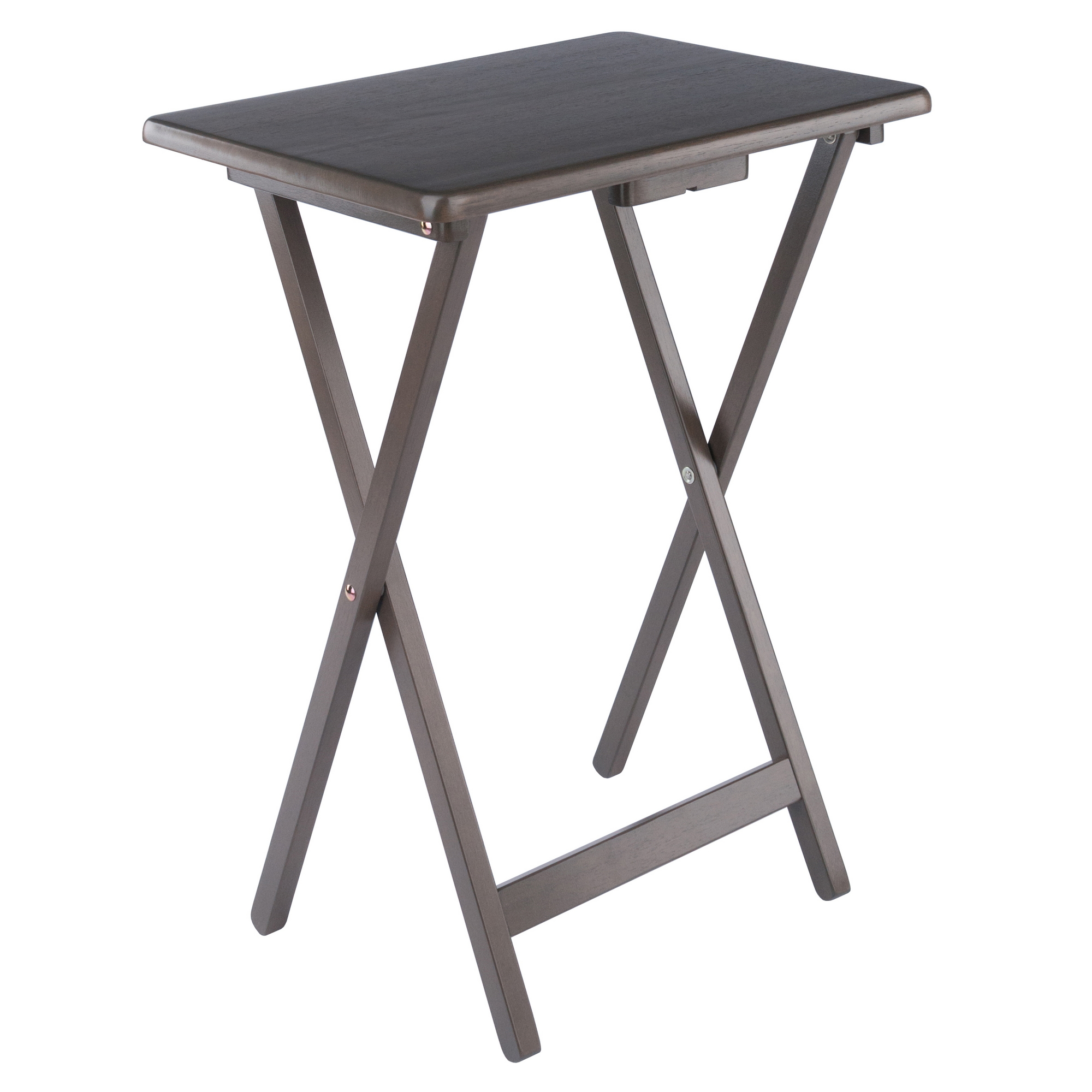 Alex 2-Pc Snack Tables, Oyster Gray - Winsome Wood