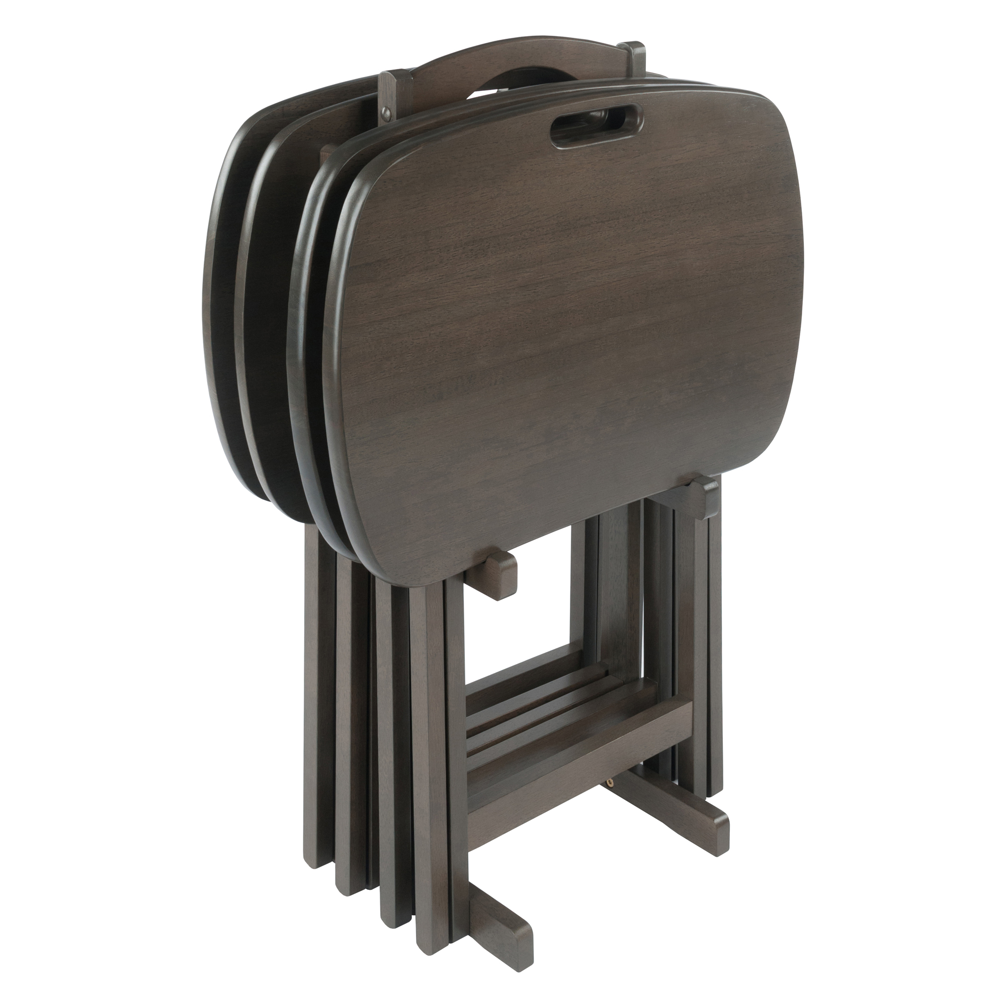 Lucca 5-Pc Snack Table Set, Oyster Gray - Winsome Wood