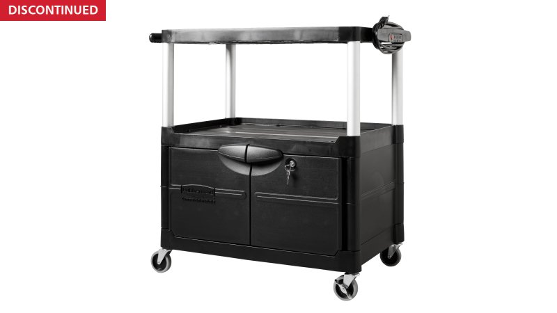 Audio-Visual Cart with Enclosed Cabinets | Rubbermaid Commercial Products