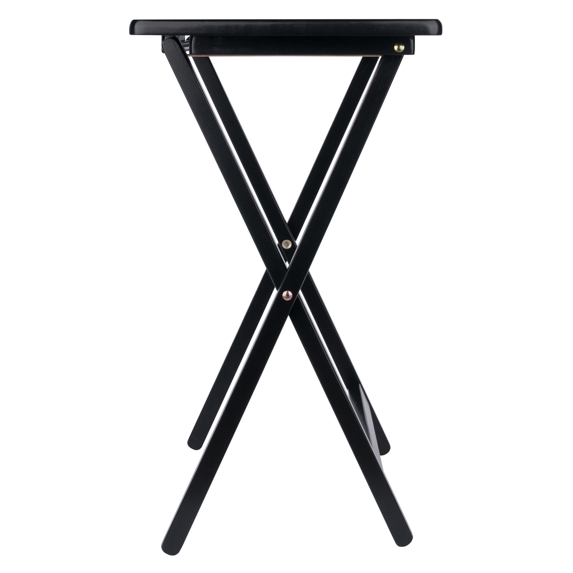 Alex 2-Pc Snack Tables, Black - Winsome Wood