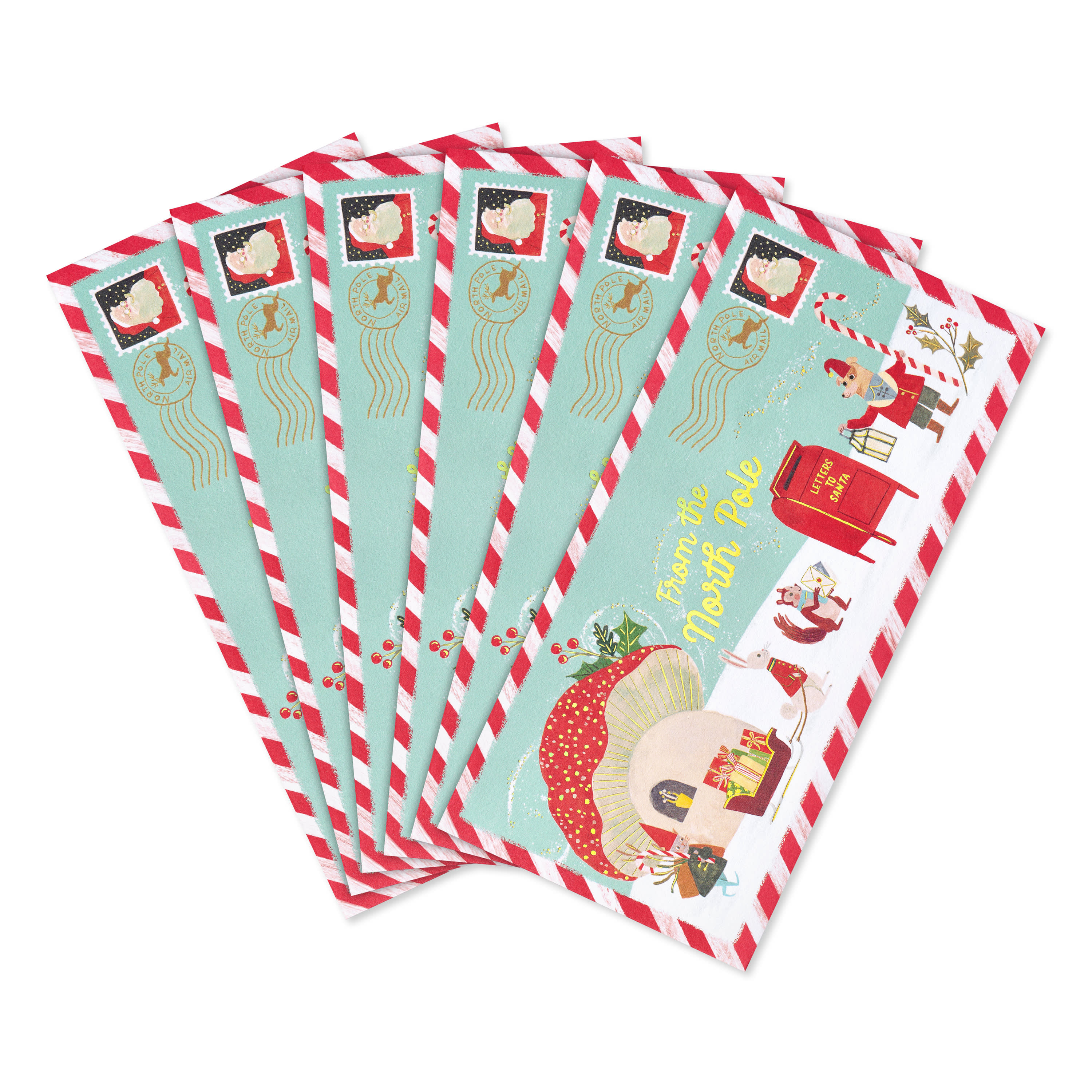 Letters To Santa And More Whimsical Christmas Envelope Bundle, 6-Count ...