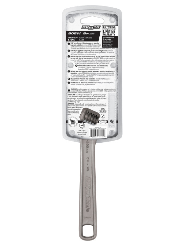 808W 8-inch Adjustable Wrench - Channellock, Inc.