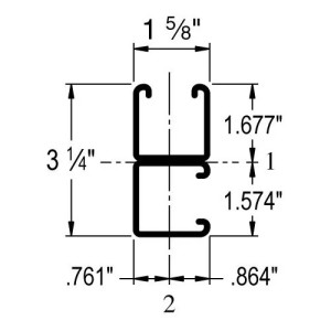 Unistrut (Atkore) P1001C 20HG P1000 Series, Strut Channel, Low Carbon ...
