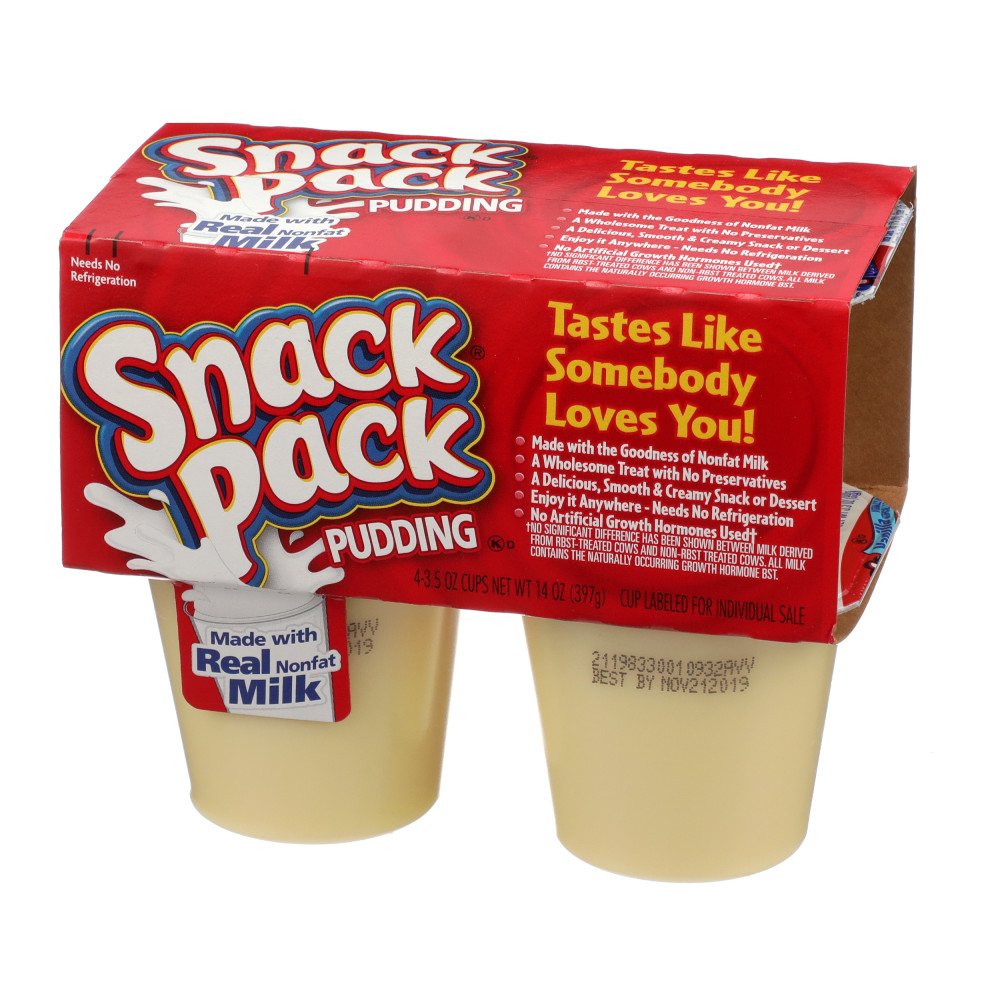 Snack Pack Vanilla Pudding, 4/3.5 oz | Conagra Foodservice