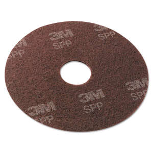 3M, Maroon, 8", Round Floor Pad | Floor Pads