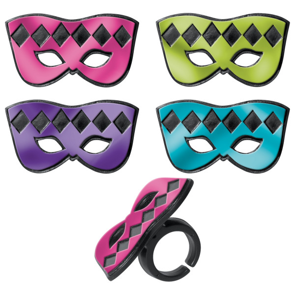 Masquerade Mask Cupcake Rings | DecoPac