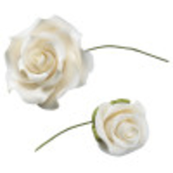 White Roses Gum Paste Flowers | DecoPac