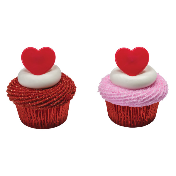 Red Heart Cupcake Rings | DecoPac