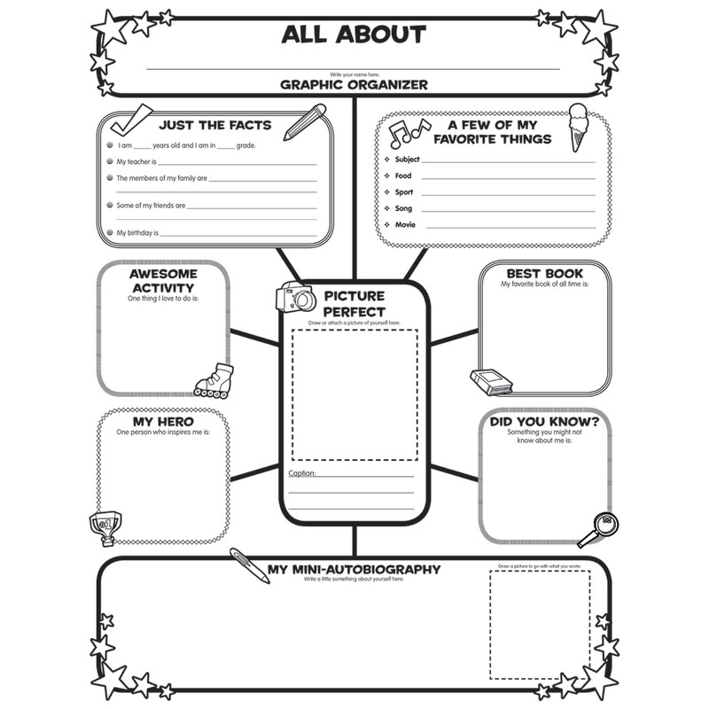 Scholastic Teaching Solutions Graphic Organizer Poster, All-About-Me ...