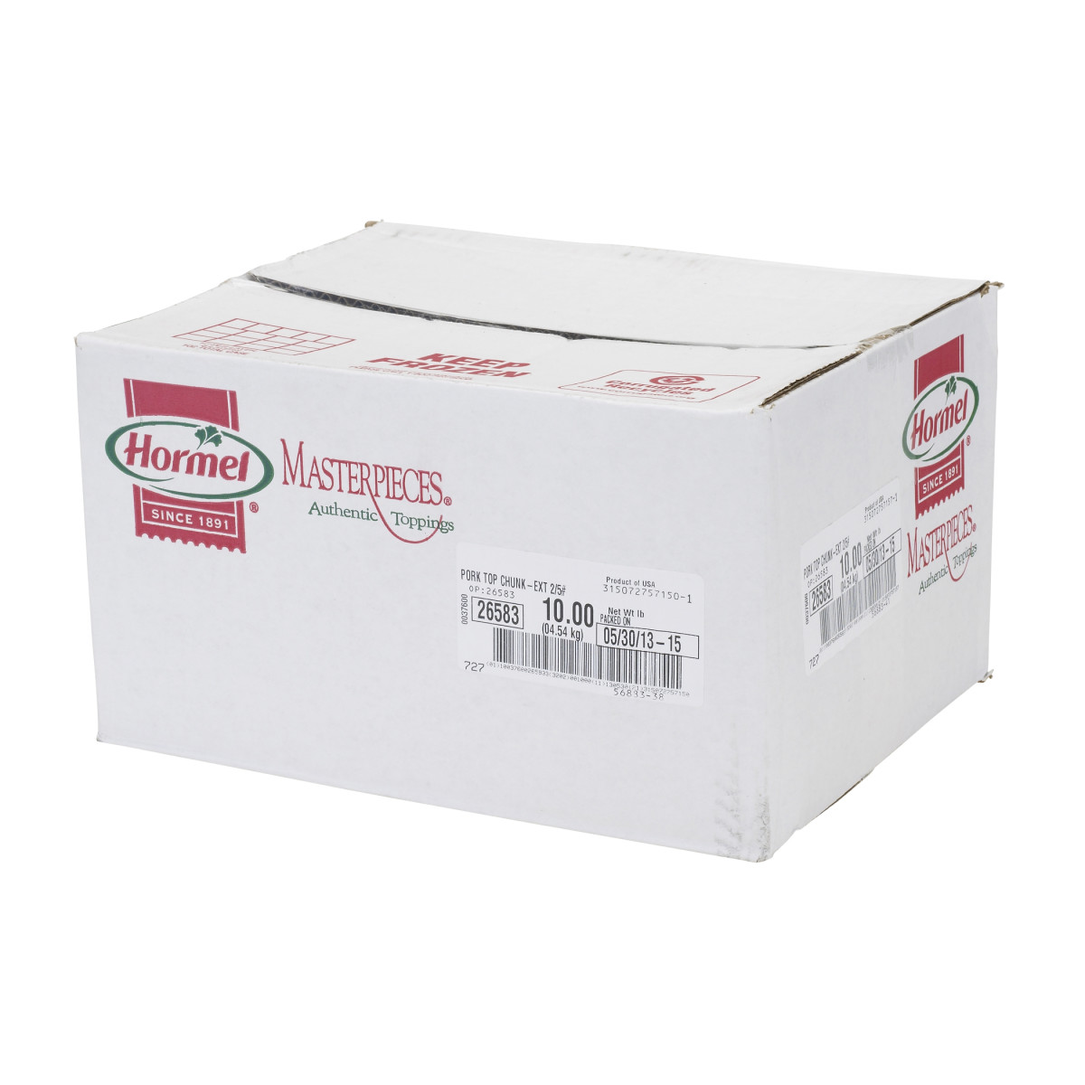 MASTERPIECES® Pork Topping, Chunk, Extended, 2/5 lb • Hormel Product ...