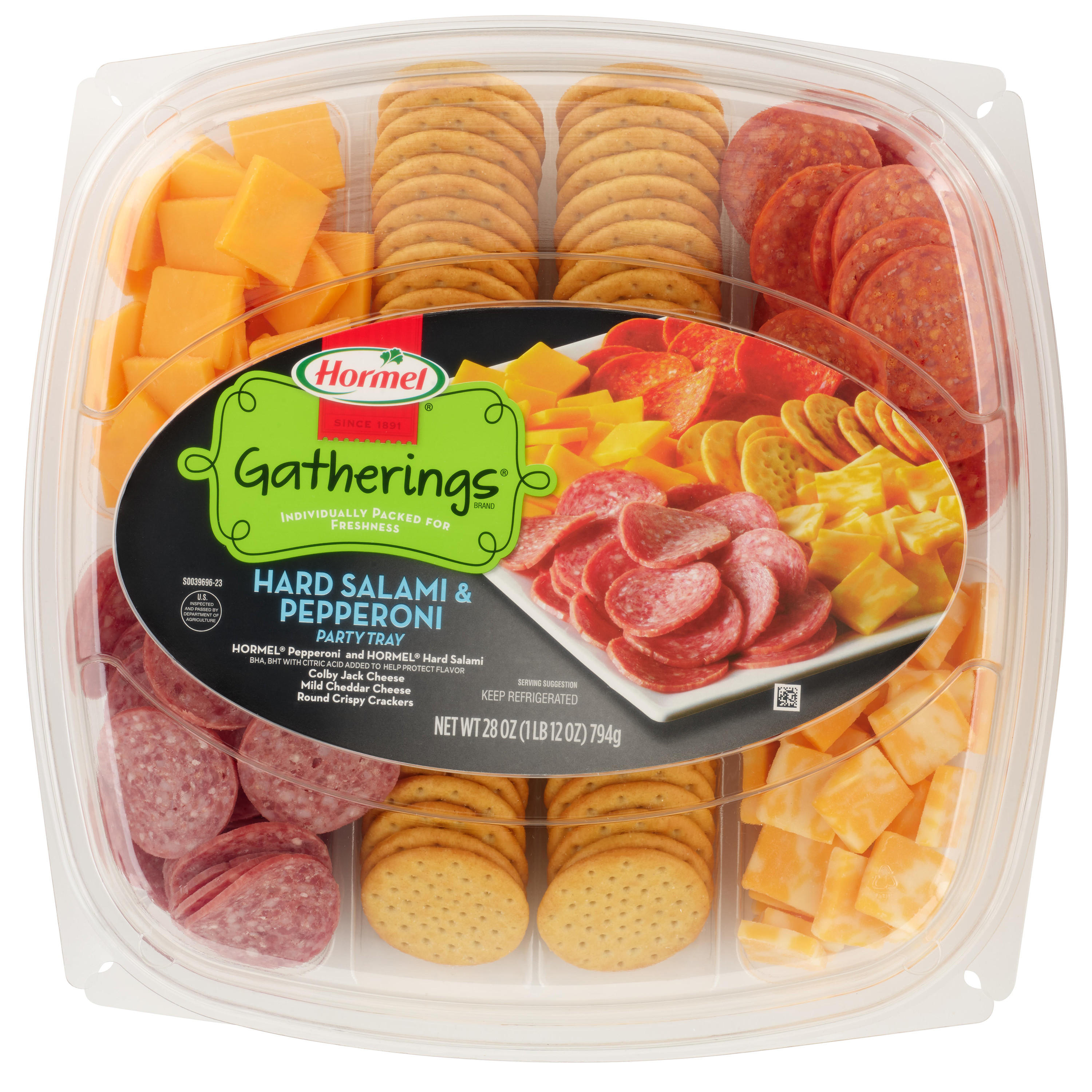 Hormel Smart Label - HORMEL GATHERINGS Dry Sausage & Cheese Party Tray
