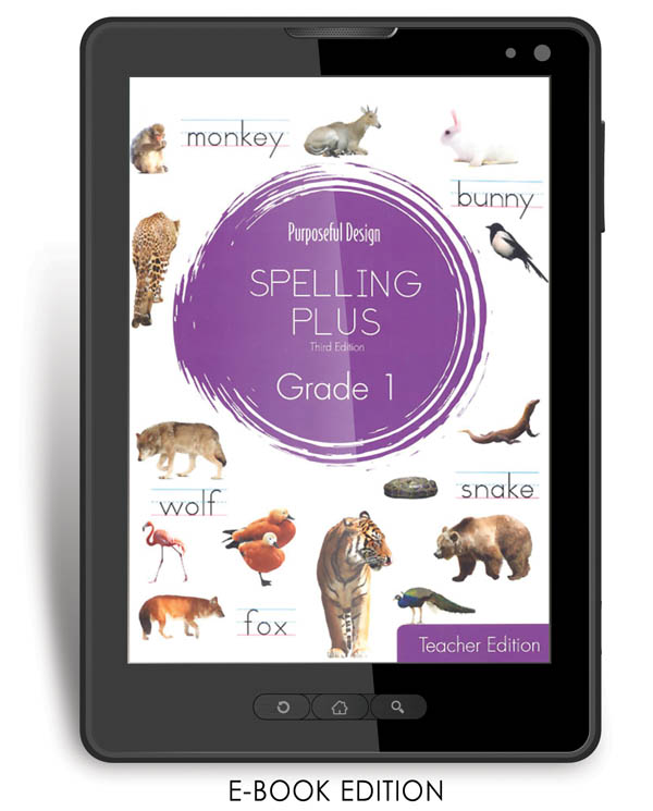 Purposeful Design Spelling Plus - Grade 1 Teacher Edition E-Book 1-year ...