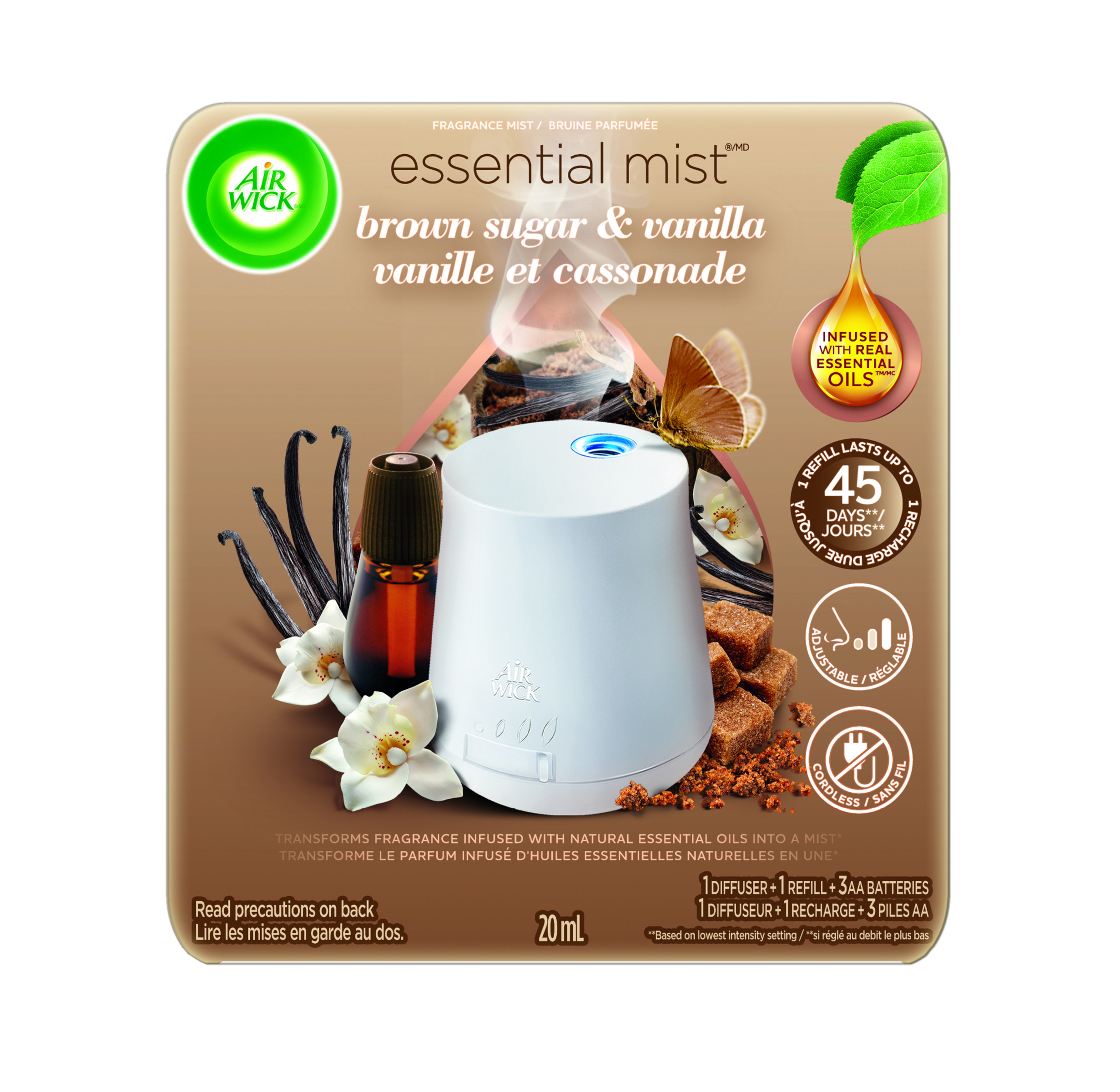 Essential Mist® Diffuser Brown Sugar & Vanilla | Air Wick® Canada