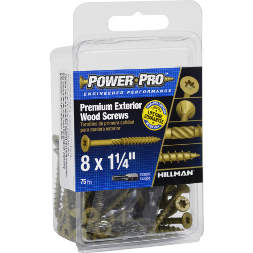 Power Pro Premium Exterior Wood Screw #8 x 1-1/4"