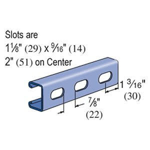 Unistrut (Atkore) P3300T 10PG P3300T Series Pre-Galvanized Steel ...