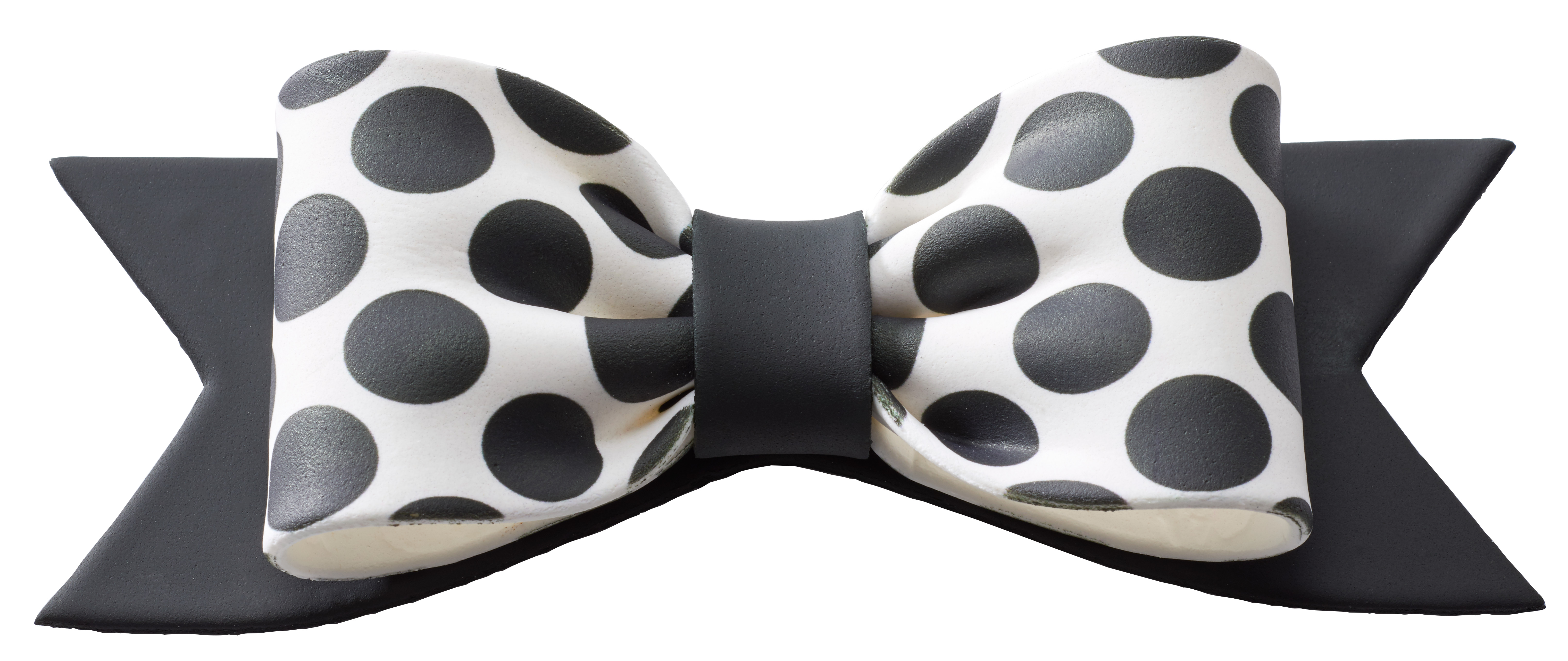 Black Polka Dots Gum Paste Bow | DecoPac