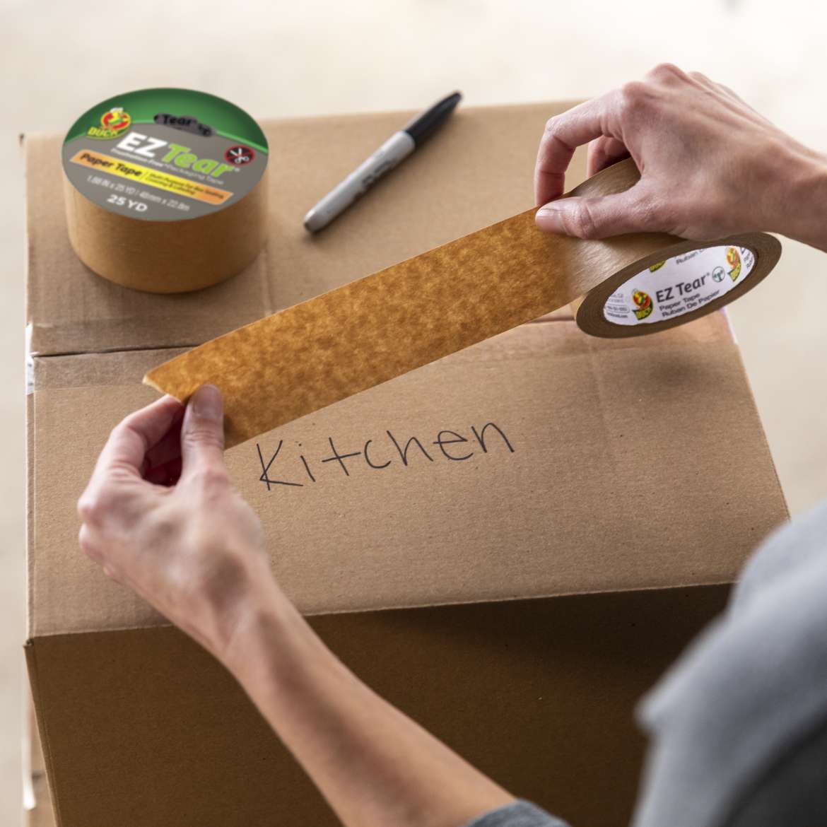 Easy Tear Paper Packaging Tape | Duck EZ Tear | Duck Brand