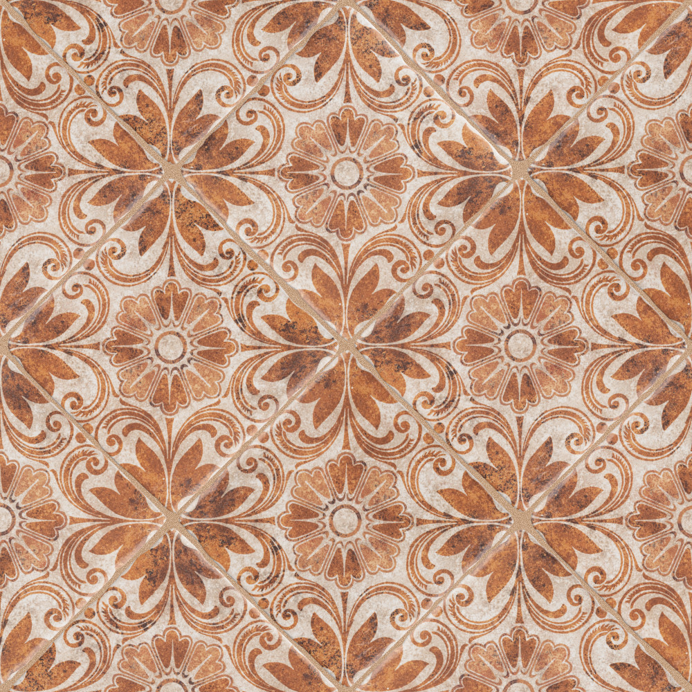 Costa Arena Decor Dahlia 7-3/4 in. x 7-3/4 in. Ceramic Floor and Wall ...
