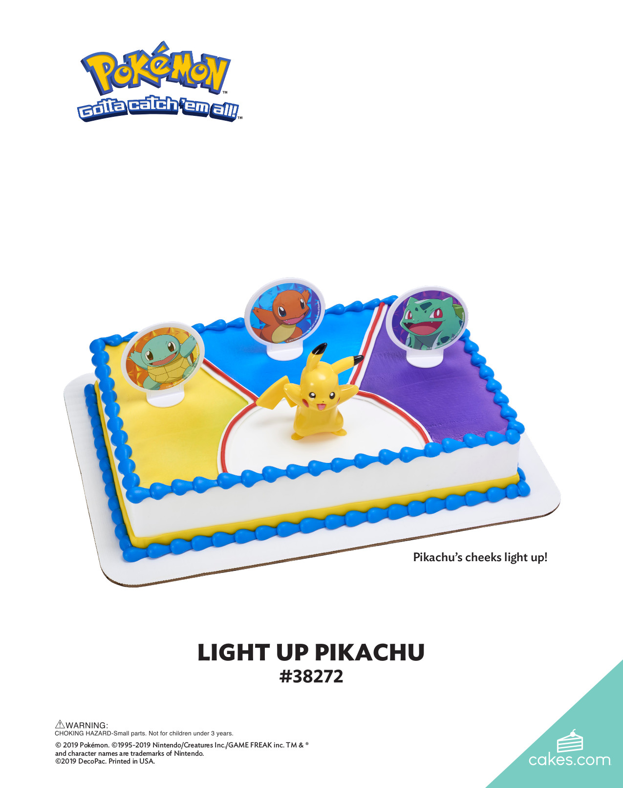 Pokemon Light Up Pikachu Cake Kit Tmoc Page | DecoPac