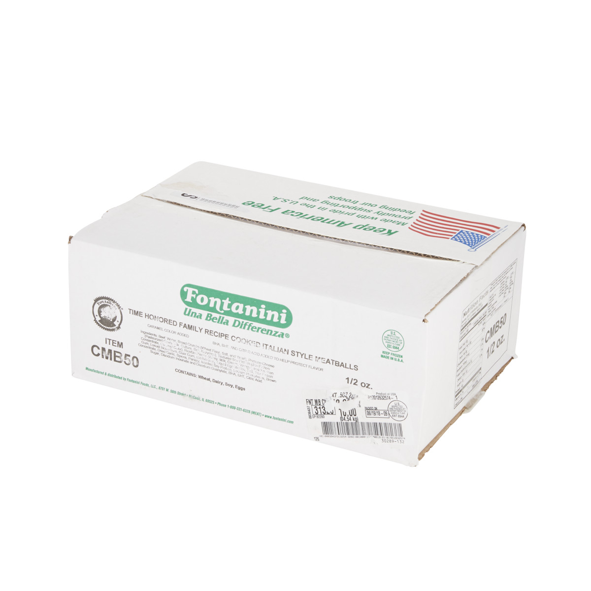 FONTANINI® Meatball, Cooked, Beef, Extended, 1/2 oz, 2/5 lb • Hormel ...