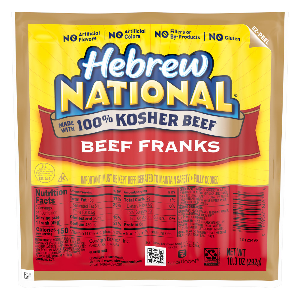 Hebrew National Beef Franks - 0 | Conagra Foodservice