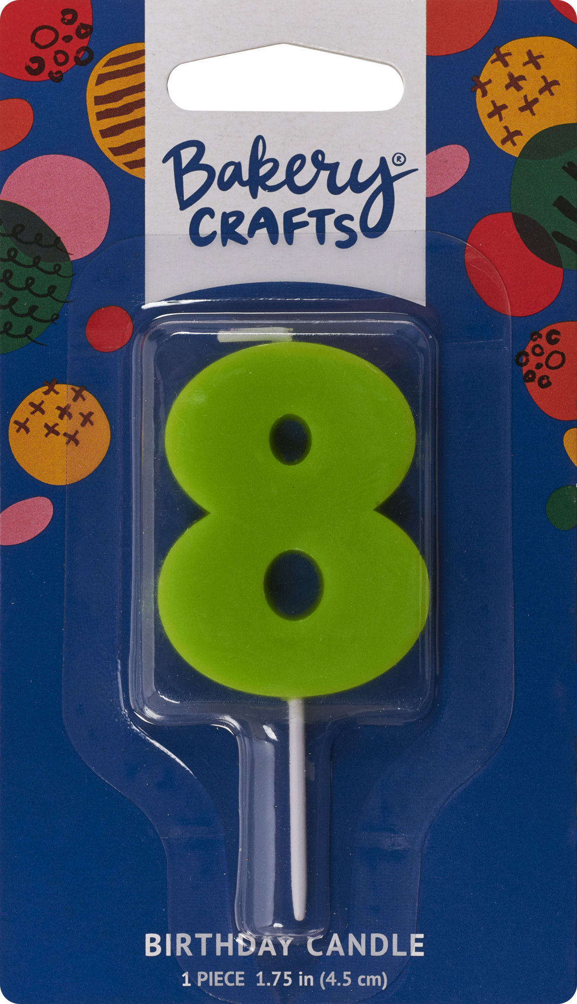 Mini Color Block Assorted 8 Numeral Candle | DecoPac