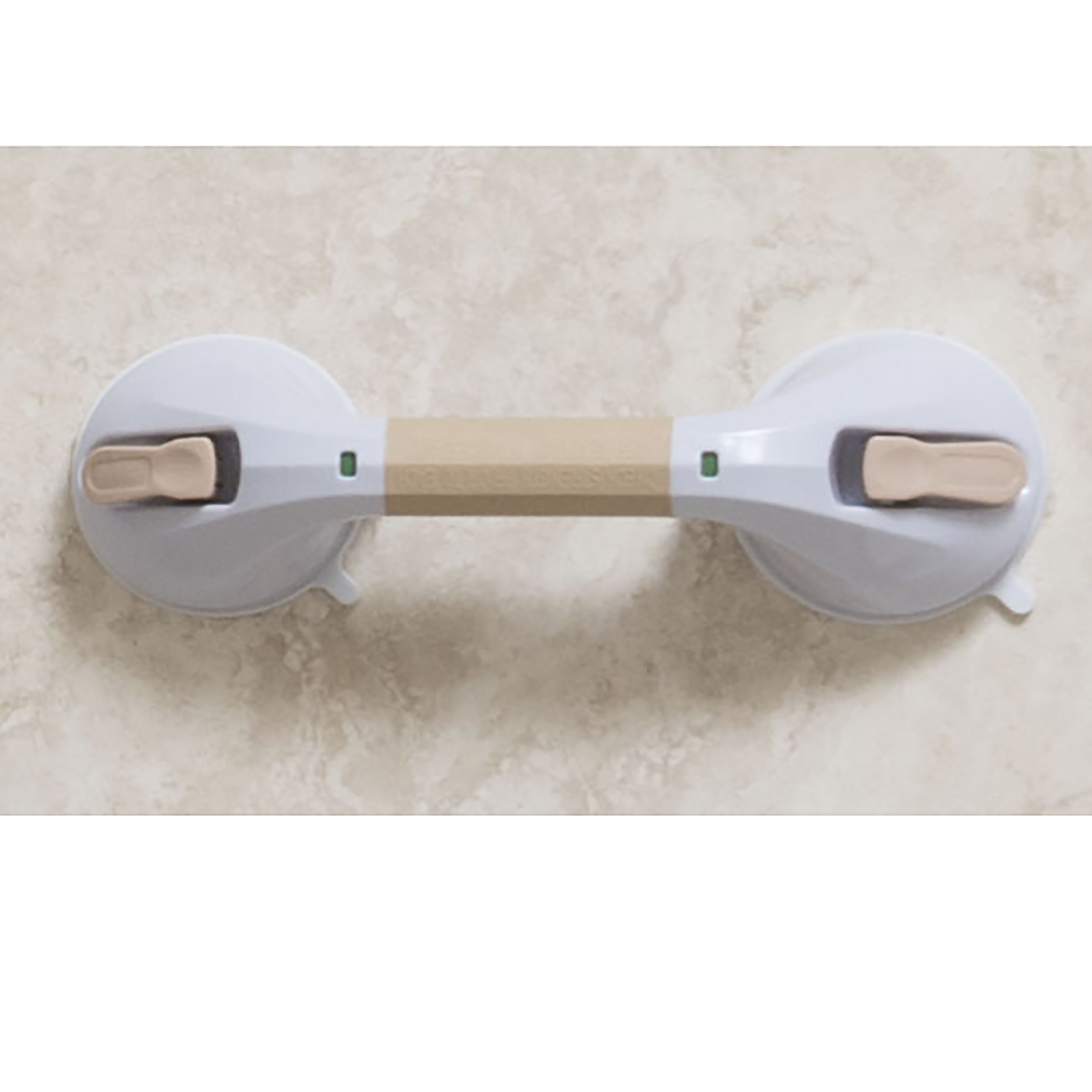 Drive Medical Suction Cup Grab Bar, 12", White and Beige • PHARMAQUIPT