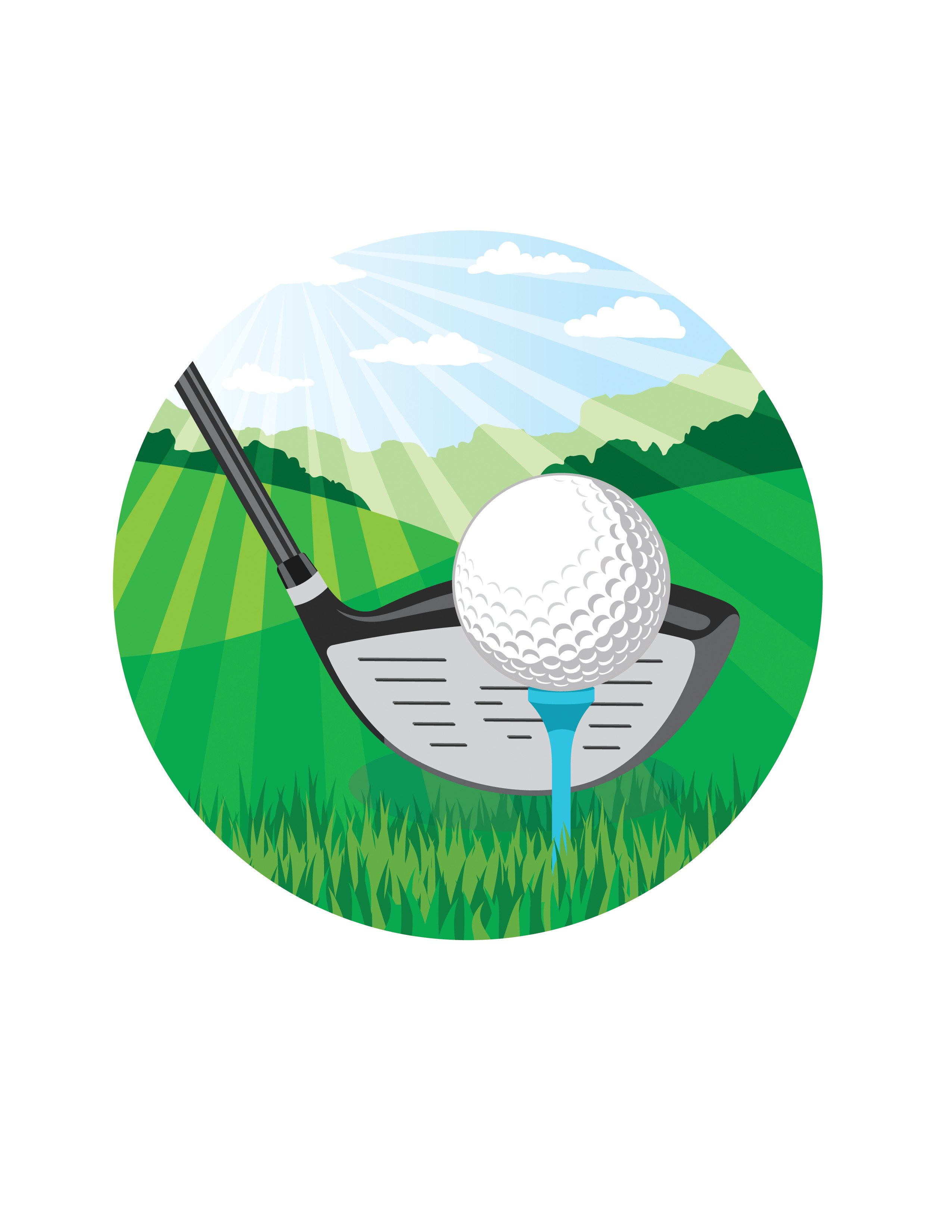 Lucks Tee Time Golf Edible Image | DecoPac