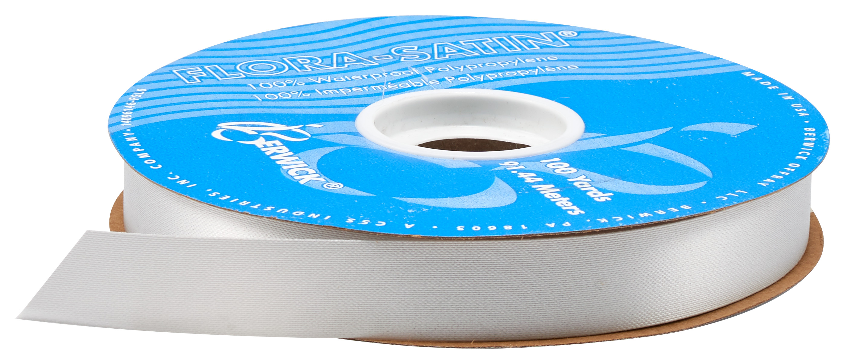 3 4 Silver Single Faced Flora Satin Ribbon | DecoPac