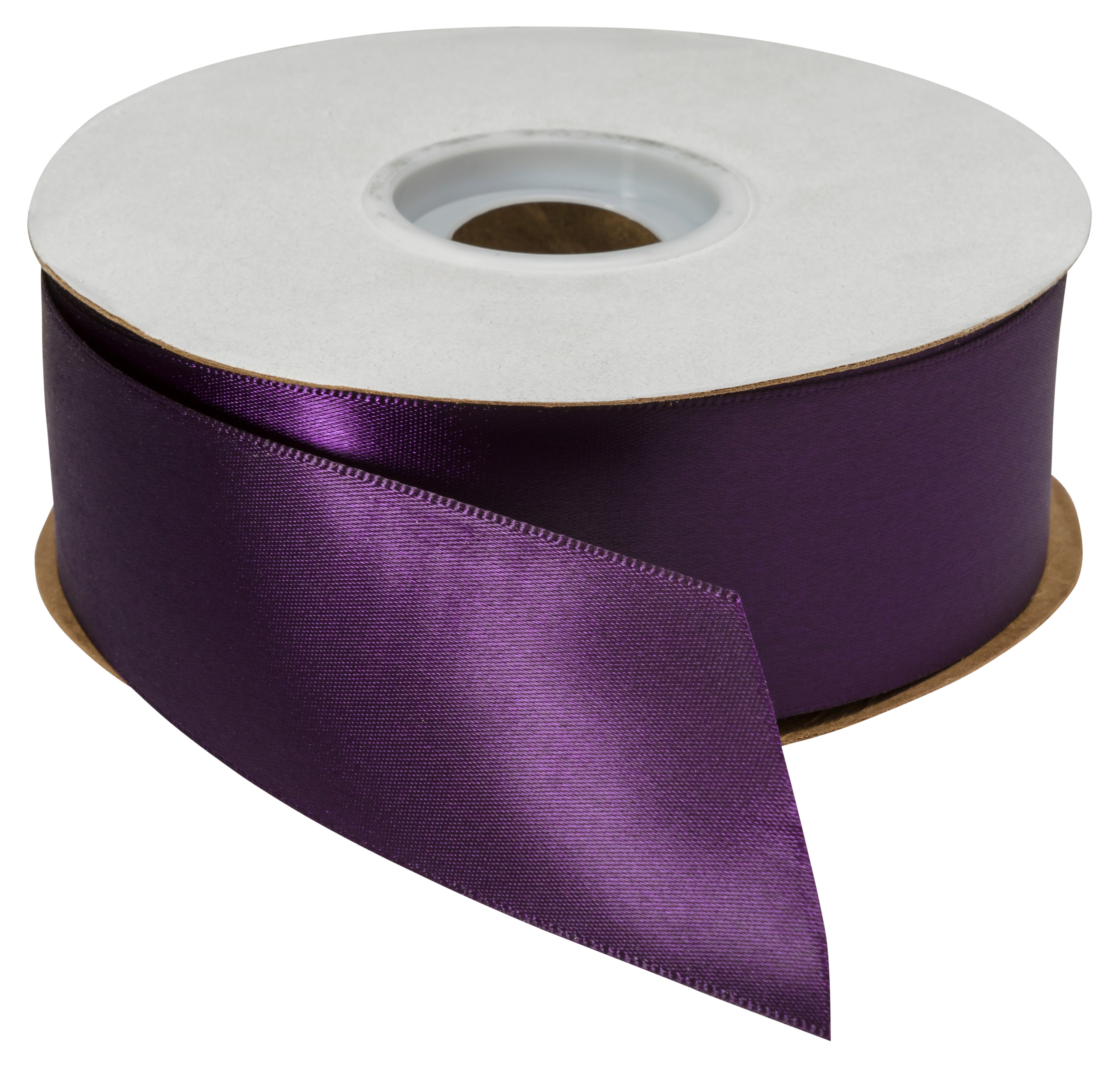 Single Faced Plum Satin Ribbon 1 1 2 W X 50 Yards | DecoPac