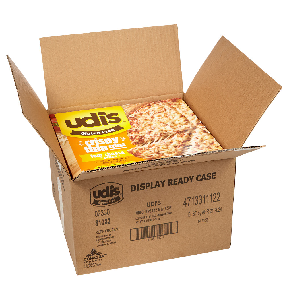 UDIS Crispy Thin Crust Four Cheese Pizza | Conagra Foodservice