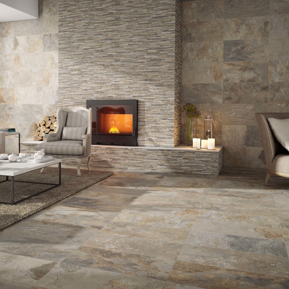 Ardesia Ocre 12-1/2 in. x 24-1/2 in. Porcelain Floor and Wall Tile ...