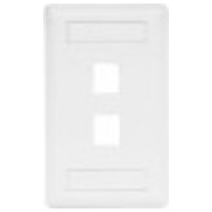 Hubbell Premise Wiring IFP12W Two Port, Single Gang, Rear Loading ...