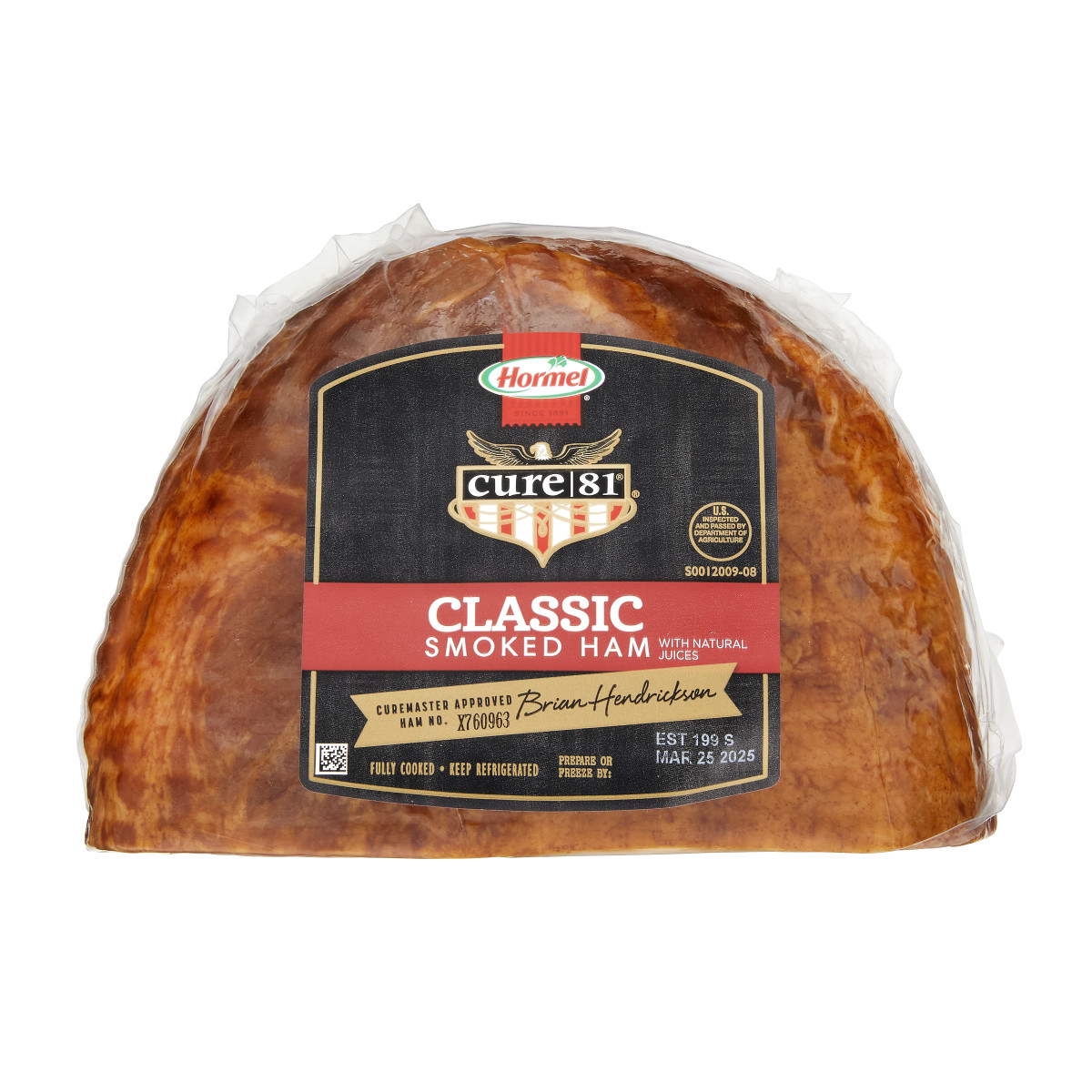 CURE 81® Half Ham Small, 6 Piece • Hormel Product Code: #03896 • Hormel ...