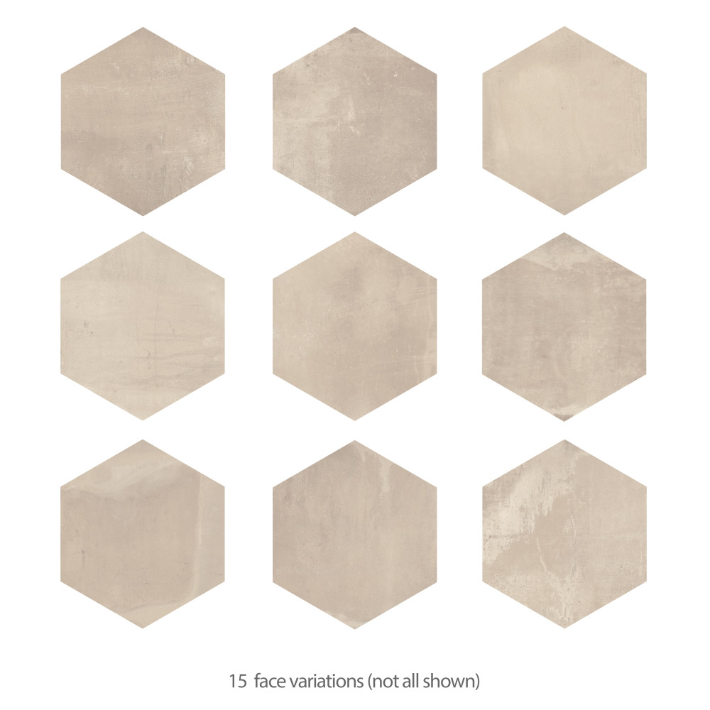 Argillos Hex Arena 20-1/2 in. x 23-5/8 in. Porcelain Floor and Wall ...