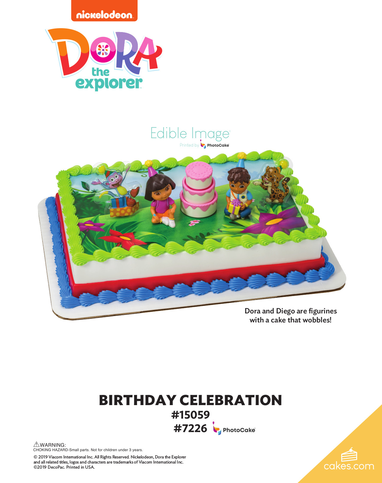 Dora Explorer Birthday Celebration Bgo Tmoc Page | DecoPac