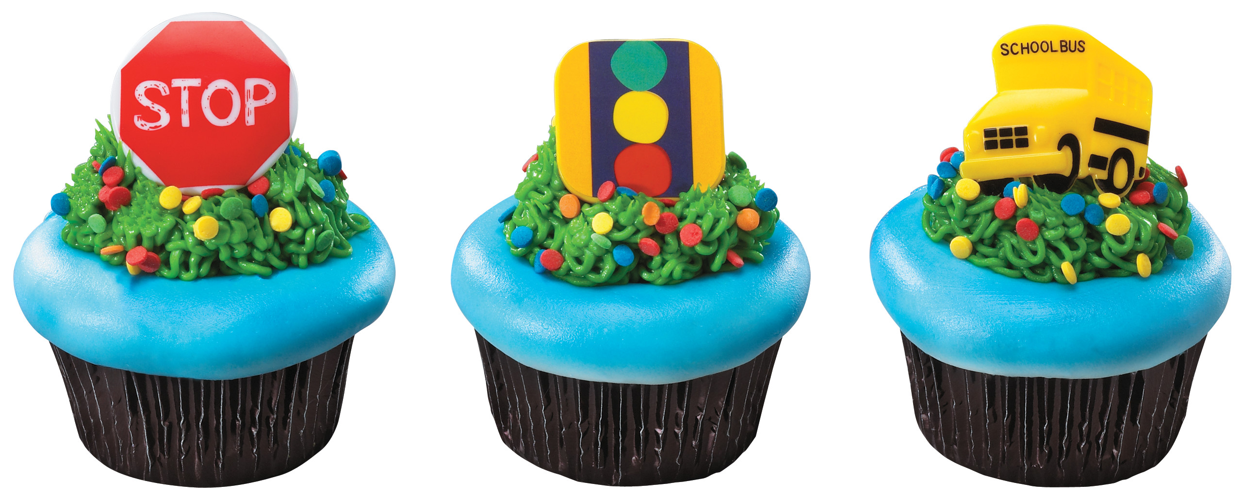 Stop Look And Listen Cupcake Rings | DecoPac