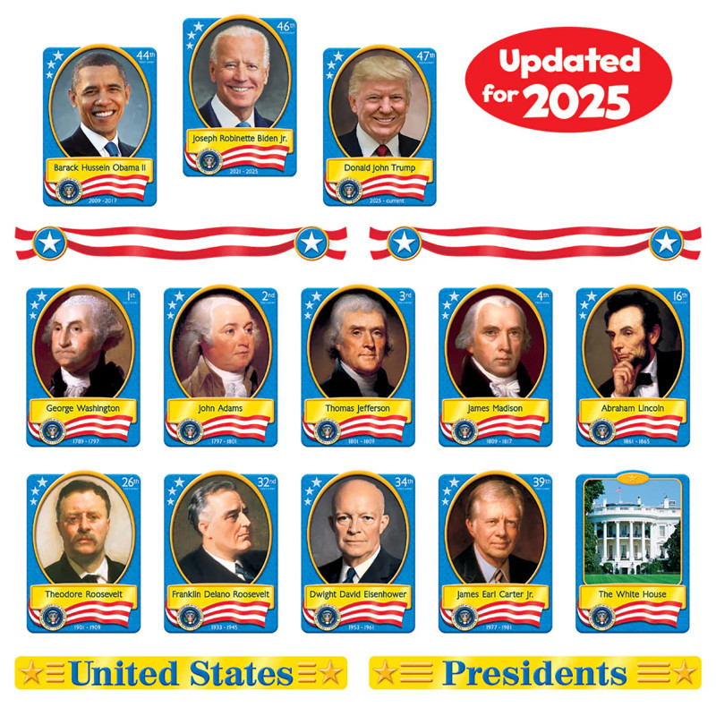 TREND U.S. Presidents Bulletin Board Set - TonerQuest