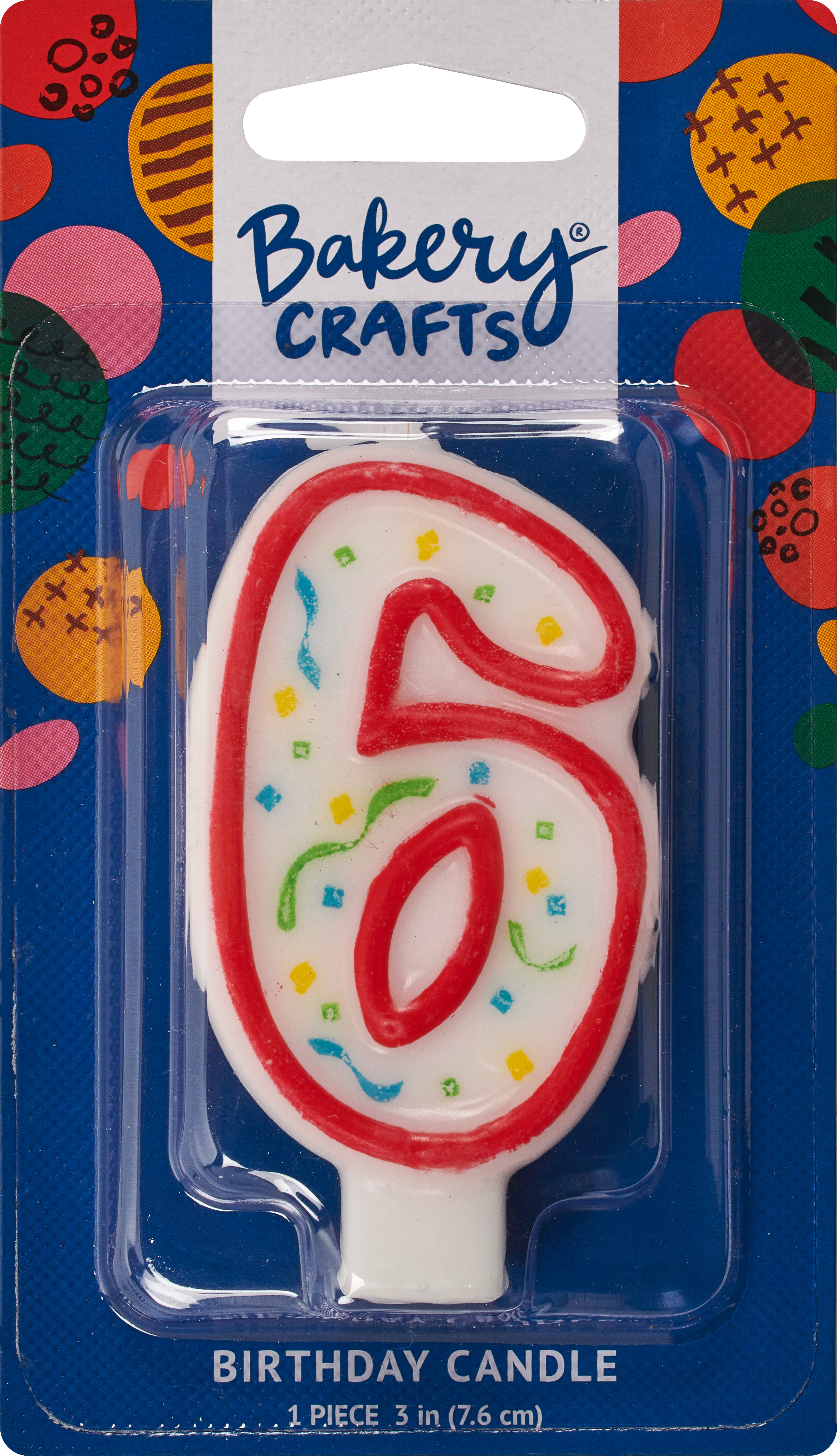 6 Red Numeral Candle | DecoPac