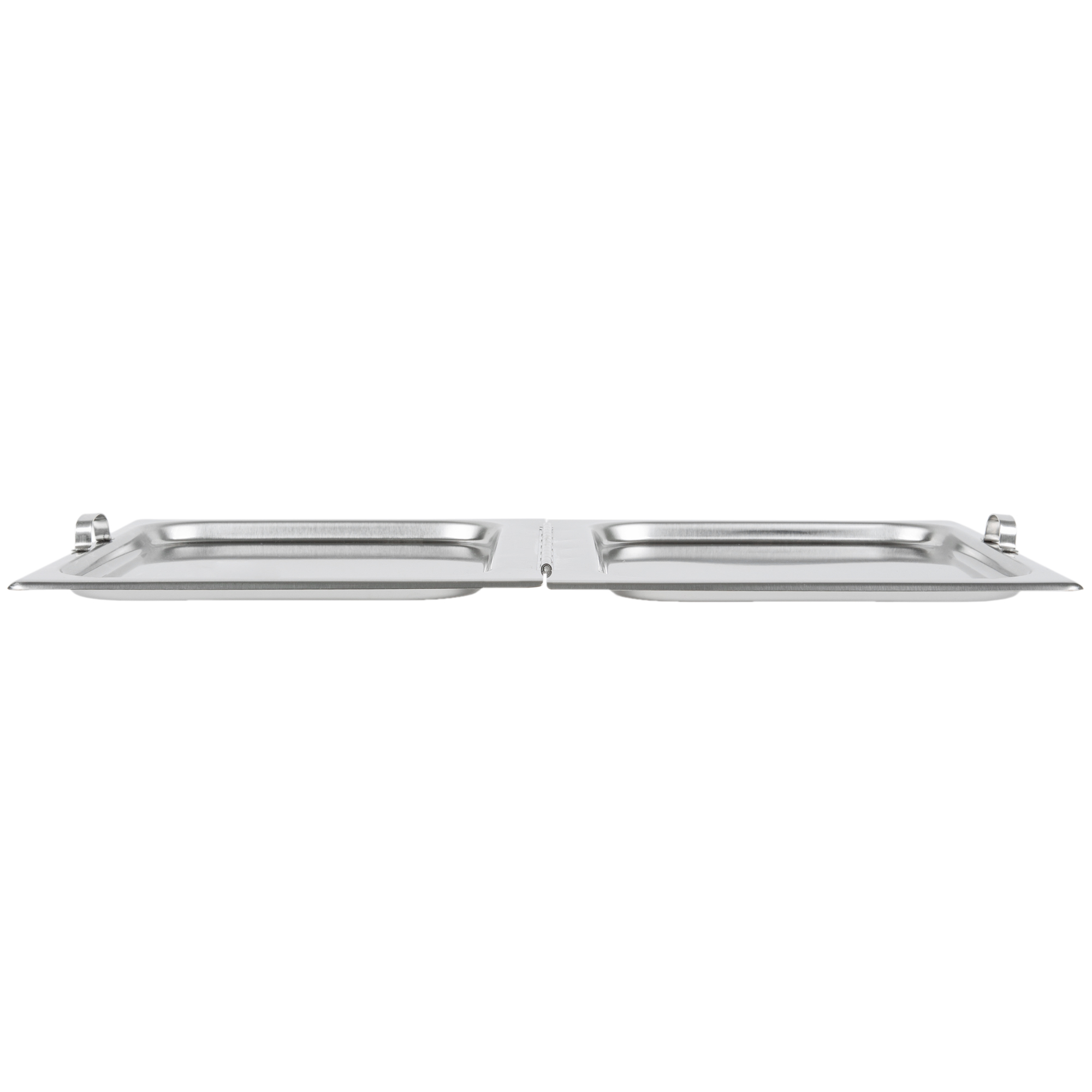Full-size stainless steel hinged flat steam table pan cover