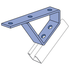 Unistrut (Atkore) P2655 GR Strut Fitting, 1-5/8"x 3-1/4"x 8-7/8", GR ...
