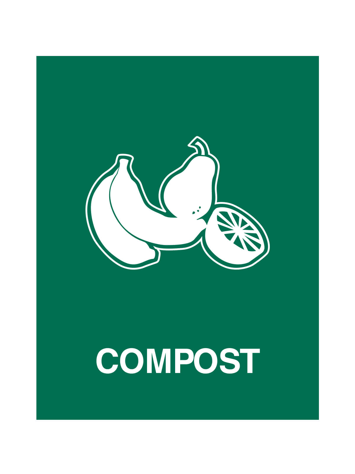 WASTE WATCHER - Sign - Compost - Dark Green - Busch Systems US