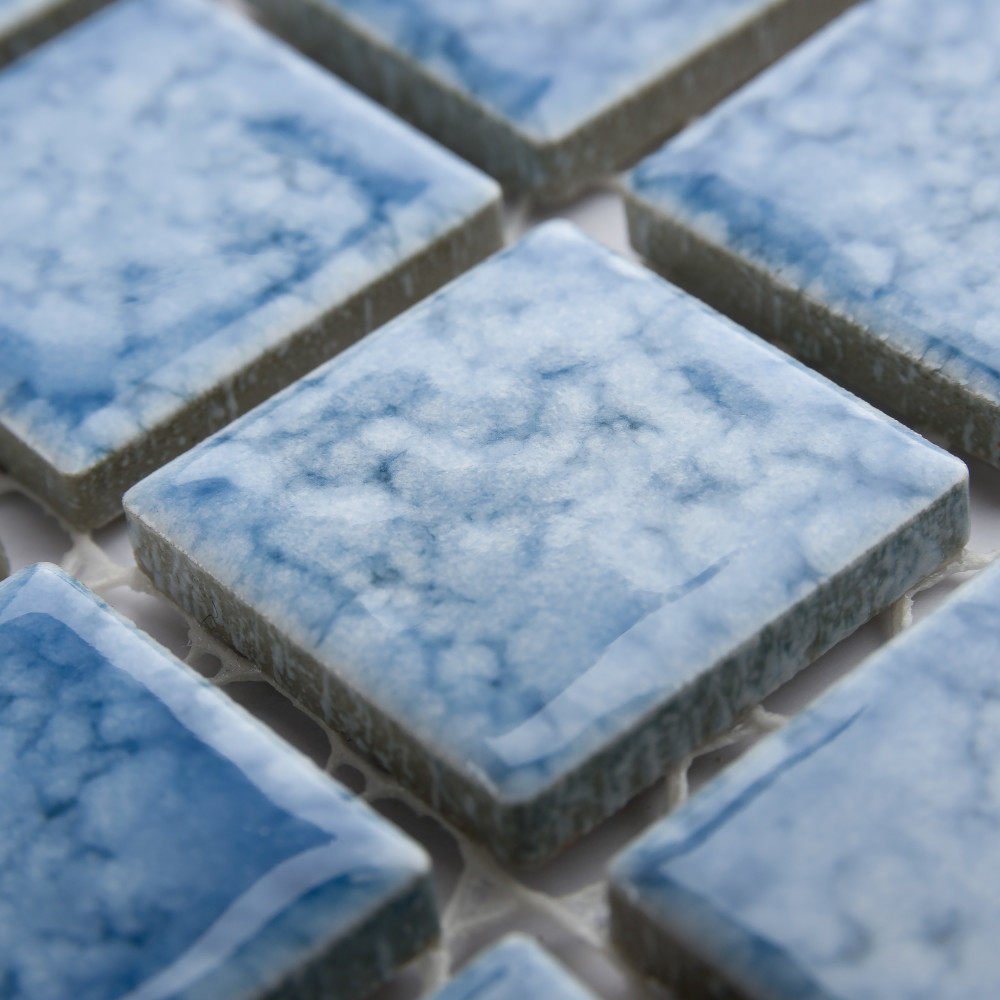 Fountain Square Blue 12 in. x 12 in. Porcelain Mosaic Tile | Merola Tile