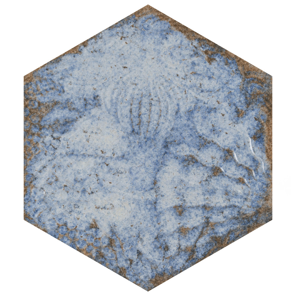 Gaudi React Hex Marina 8-5/8 in. x 9-7/8 in. Porcelain Floor and Wall ...