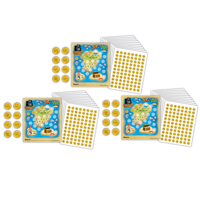 Teacher Created Resources® Treasure Hunt Reward Trackers with Stickers ...
