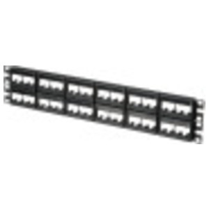 Panduit CPPL48WBLY Mini-Com® Empty Modular Patch Panel With Labels, 48 ...